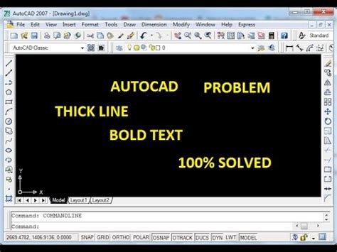 AUTOCAD THICK AND BOLD TEXT AND LINE SOLVED YouTube