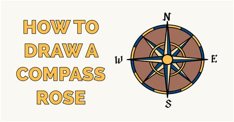 How To Draw A Compass Rose Really Easy Drawing Tutorial
