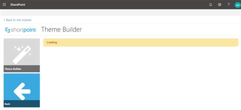 Known Issue Theme Builder Is Not Working On Subsites If Shortpoint Was