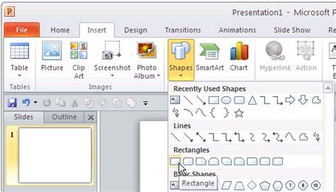 Apply Preset Effects To Shapes In Powerpoint 2010 For Windows