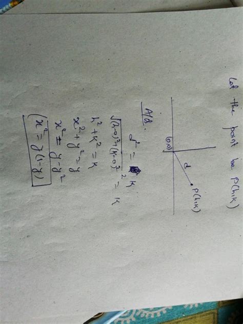 Find The Equation Of Locus Of A Point P The Square Of Whose