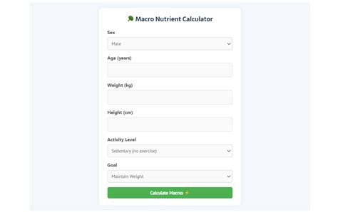 Macro Calculator Calculate Your Daily Protein Carbs Fat
