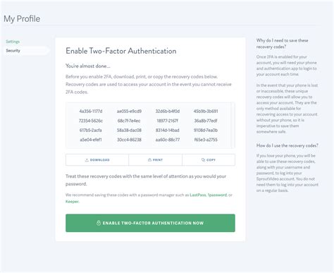 enabling two factor authentication sproutvideo support knowledge base