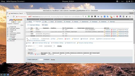 localhost tools phpmyadmin — вход в базу данных