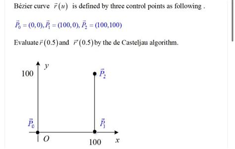 solved bézier curve r u is defined by three control points
