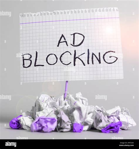 text showing inspiration ad blocking internet concept program that