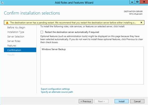 How To Install Windows Server Backup Feature