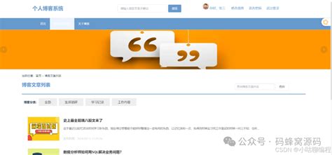 【开题报告 论文 源码】基于springboot vue的个人博客系统设计与实现 csdn博客
