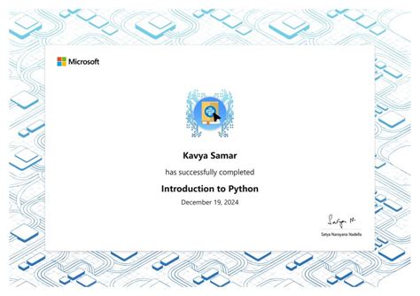 kavya samar on linkedin python certification