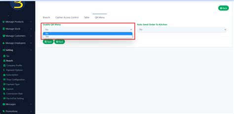 qr menu how to enable disable the qr menu in web admin big pos support