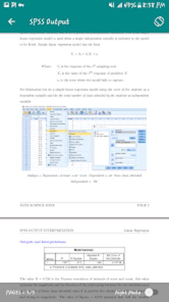 spss output interpretations for android download