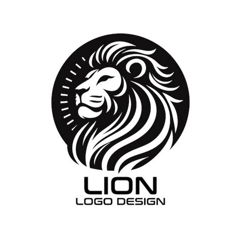라이온 터 로고 디자인 프리미엄 벡터
