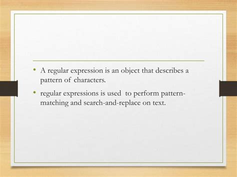 Javascript Regular Expression PPTX