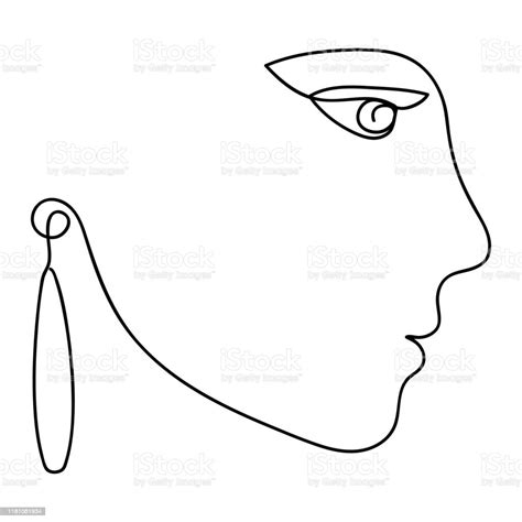 여자 추상 얼굴 프로필 한 줄 그리기 손으로 그린 개요 그림입니다 연속 선 여성 초상화입니다 벡터 일러스트레이션 라인아트에 대한 스톡 벡터 아트 및 기타 이미지 Istock