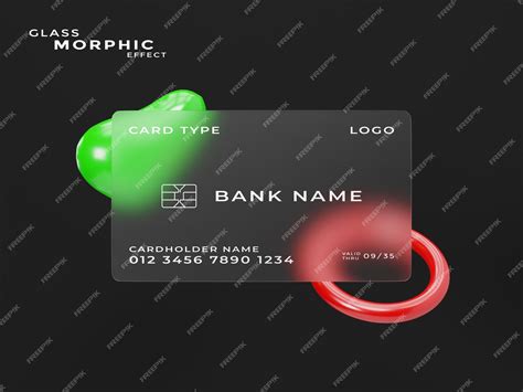 Premium Psd Glass Morphism Card Mockup Template