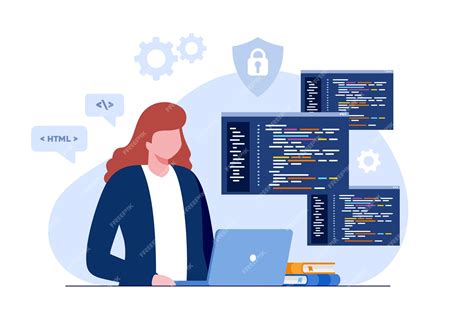 Développement Web Langages De Programmation Css Html Il Ui Programmeur Personnage De