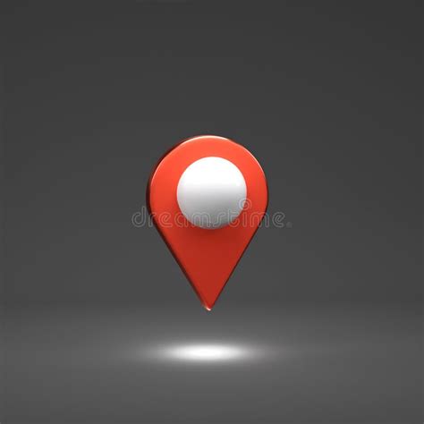 3D Render Illustration Red Map Pointer Stock Image Image Of Logo