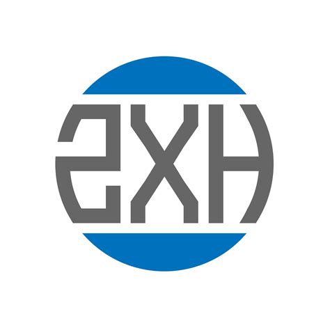 ZXH Letter Logo Design On White Background ZXH Creative Initials Circle Logo Concept ZXH