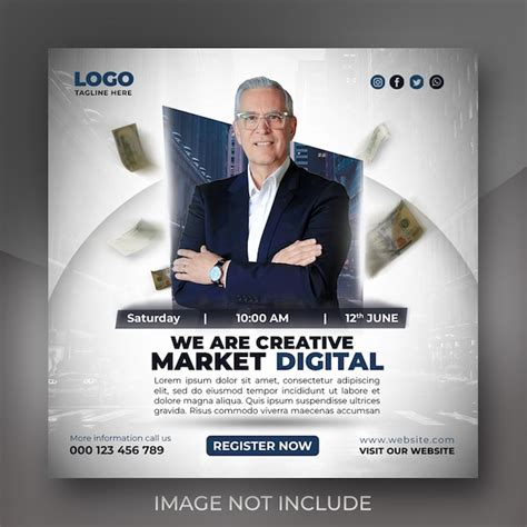 Premium Psd Live Digital Marketing Webinar Amp Digital Marketing Strategy Secrets