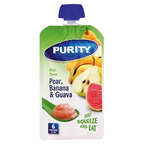 Purity Pouch Pear Banana And Guava 110ml Superb Hyper