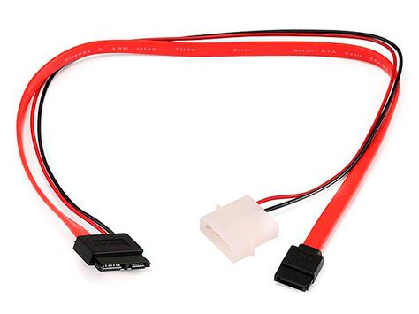 Slim Line SATA To SATA Serial ATA Data Power CD DVD Drive Combo Cable