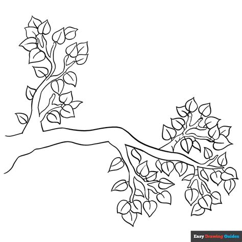 Tree Branch Coloring Page Printable Printable Free Templates