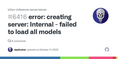 Error Creating Server Internal Failed To Load All Models · Issue