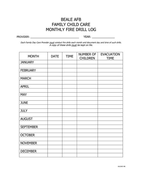 Printable Fire Drill Form Template Employee Onboarding Template