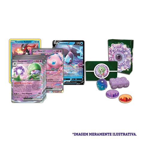 Confira Jogo De Cartas Pokémon Deck De Batalha De Liga Gardevoir Ex