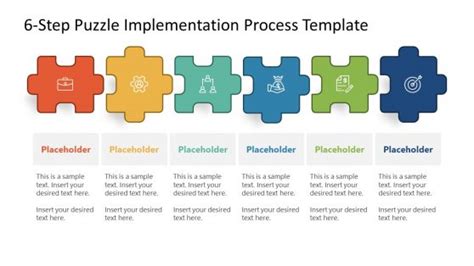 6 Step Circular Puzzle Diagram Template For PowerPoint SlideModel