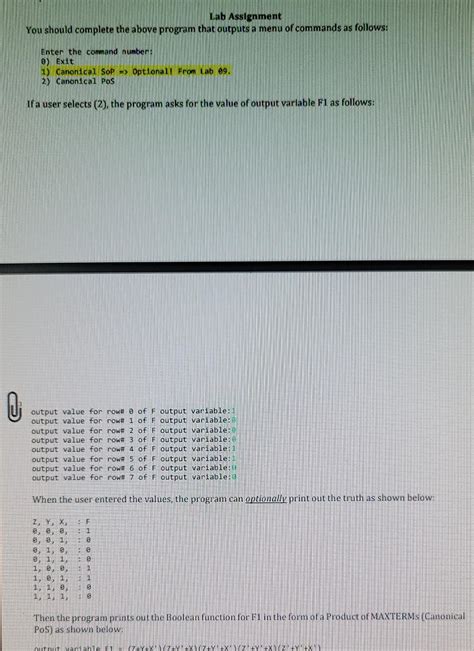 Solved Lab Assignment You Should Complete The Above Program