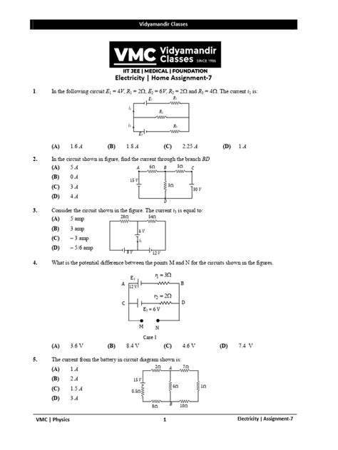 Electricity Assignment 7 Pdf Voltage Building Engineering