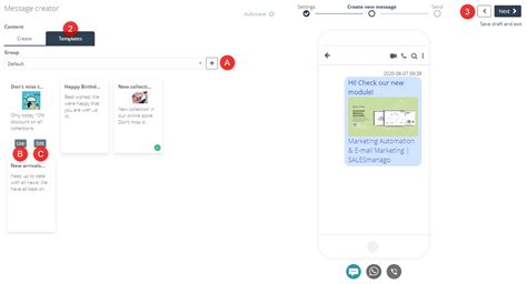 Create A New Text Message Support Salesmanago Customer Engagement