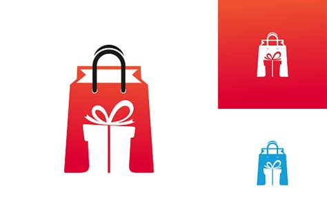 기프트 샵 로고 템플릿 디자인 벡터 엠블럼 디자인 컨셉 크리에이티브 심볼 아이콘 개념에 대한 스톡 벡터 아트 및 기타 이미지 개념 개념과 주제 공휴일 Istock