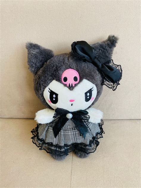 Мягкая игрушка Куроми аниме девочка кролик Kuromi черная 22 см