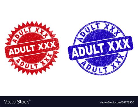 Adult Xxx Rounded And Rosette Watermarks Vector Image