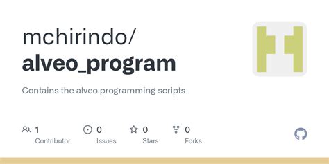Github Mchirindo Alveo Program Contains The Alveo Programming Scripts