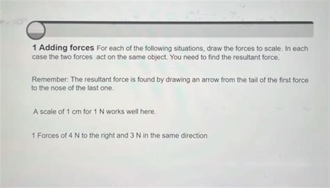 1 Adding Forces For Each Of The Following Studyx