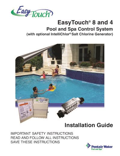Easytouch System W Optional Intellichlor Electronic Chlorine Generator