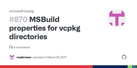 MSBuild Properties For Vcpkg Directories Issue Microsoft Vcpkg GitHub