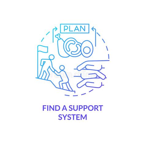 Maintaining System Blue Gradient Concept Icon Stock Vector Illustration Of Process Stroke