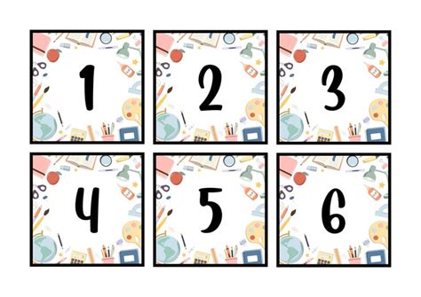 Free And Customizable Numbers Templates