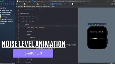 Swiftui 20 Noise Level Animation Watchos 70 Youtube