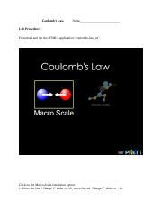 Exploring Coulomb S Law Charge Interactions Forces Course Hero