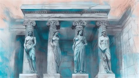 Premium Ai Image Greek Goddess Statues In Reducedscale Architecture Style