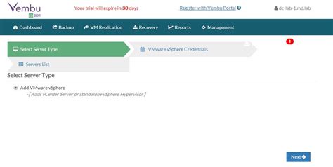 Vembu Backup Configuring Vembu Backup For Vmware Vsphere