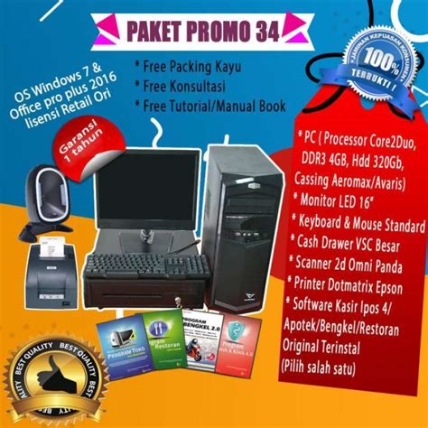 Promo Paket Komputer Kasir Minimarket Lengkap Diskon Di Seller