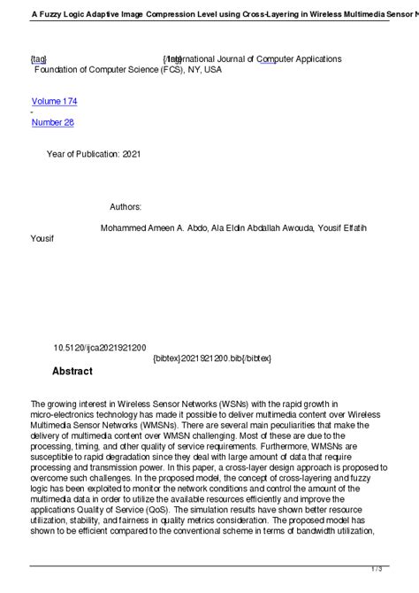 Pdf A Fuzzy Logic Adaptive Image Compression Level Using Cross