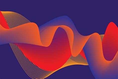 Colorful Gradient Wave Abstract Background Modern Poster With Gradient 3d Flow Shape