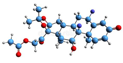 3d Image Of Fluocinonide Skeletal Formula Stock Illustration Illustration Of Agent Skin